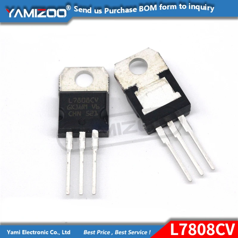 10PCS L7808CV TO220 L7808 TO-220 7808 LM7808 MC7808 new and original IC ...