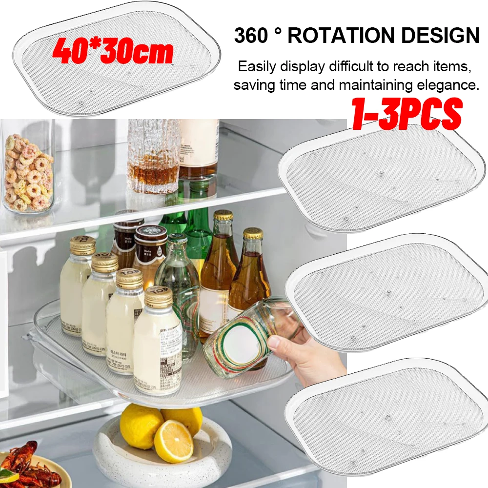 Turntable-Organizer-For-Refrigerator-360-Rotatable-Rectangle-Storage ...