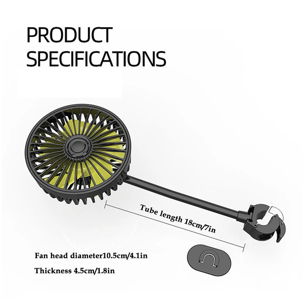 Ventilateur d'appoint,Ventilateur de voiture réglable USB universel ...