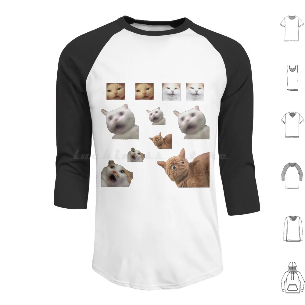 11-Pack-Katten-Memes-Sticker-Combo-Weird-Kat-Memes-4-Hoodies-Lange-Mouw ...