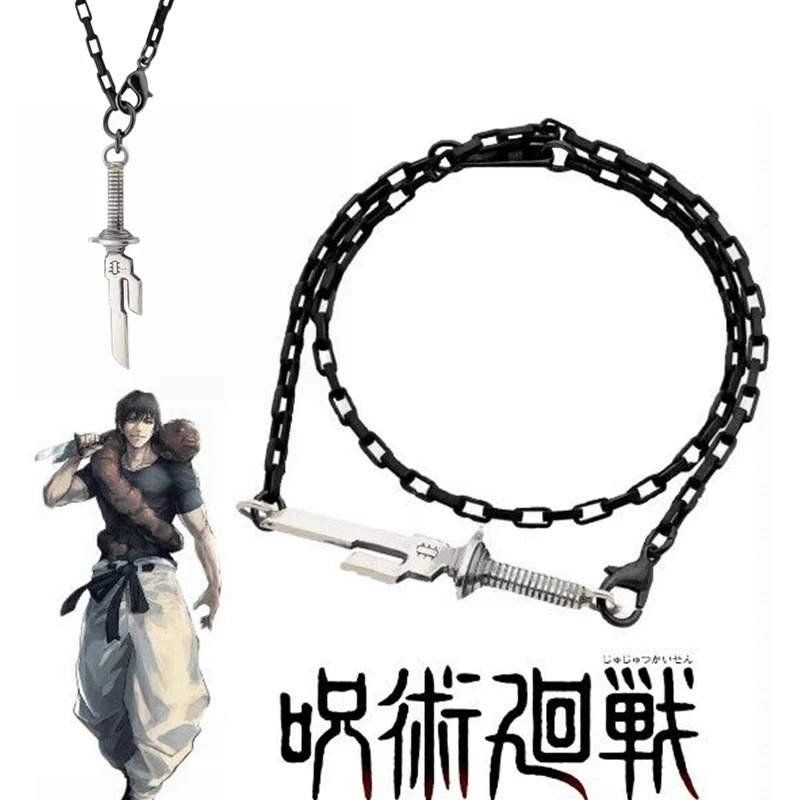 Anime-Jujutsu-Kaisen-Fushiguro-Toji-Cosplay-Necklace-Unisex-Sword-Spear ...