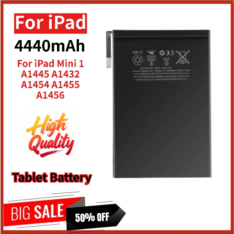 High Quality Battery For iPad Mini 1 A1454 A1455 A1445 A1432 A1456 ...