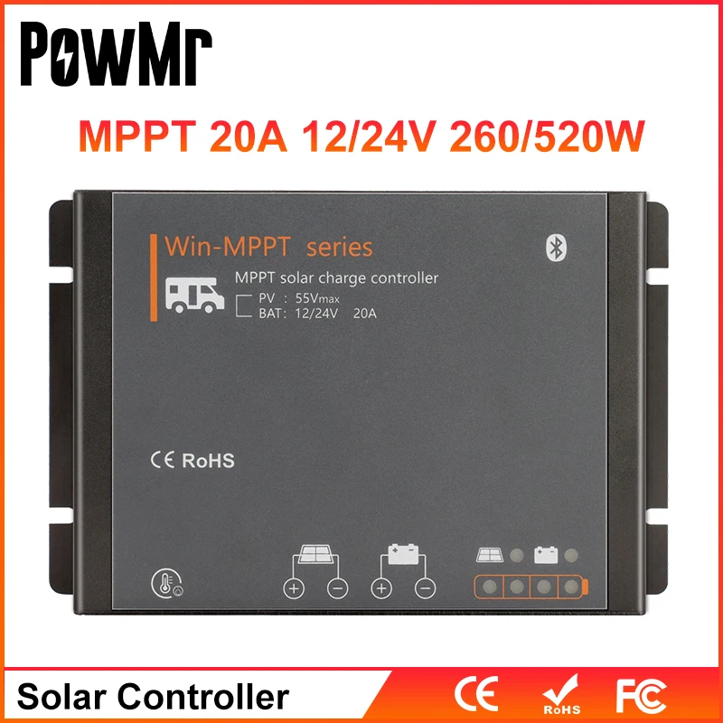 PowMr-controlador-de-carga-Solar-Win500-MPPT-cargador-de-20A-12V-24V ...