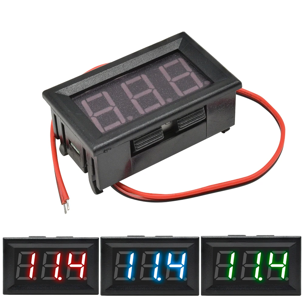 Voltímetro Digital LED de 2 cables, 0,56 ", 110V, 220V, pantalla de ...