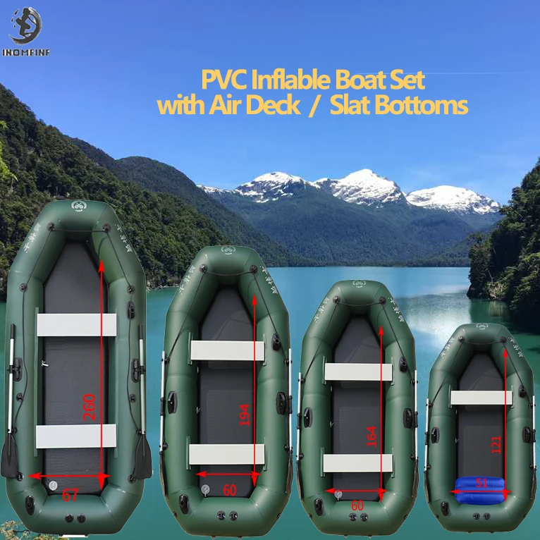 Professional Inflatable Boat Raft With Air Deck Set 0.7mm Pvc Dinghy ...