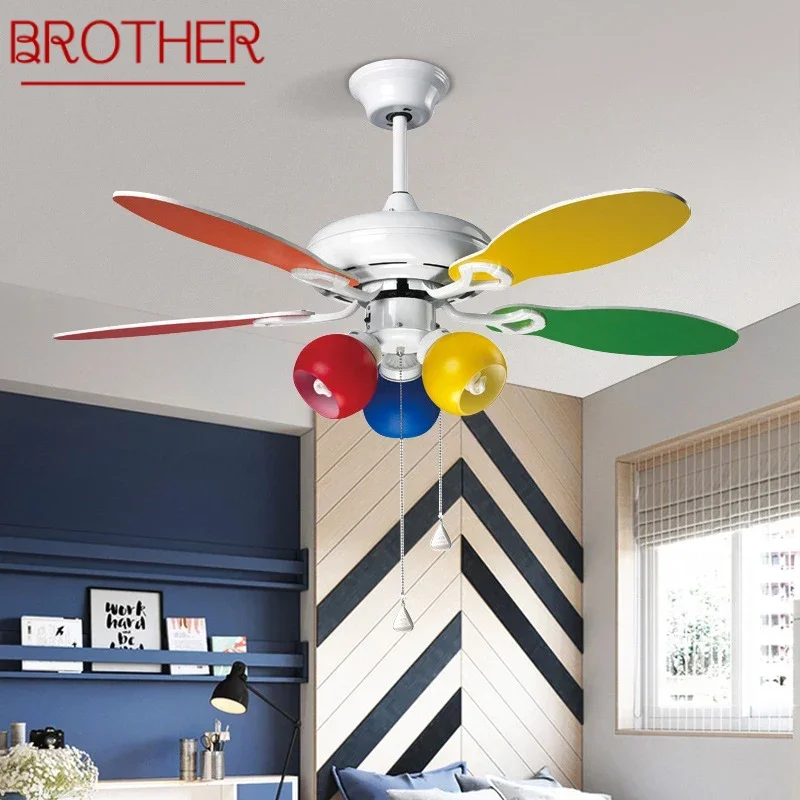 BROTHER-Nordic-LED-Fan-Light-Modern-Minimalism-Restaurant-Living-Room ...