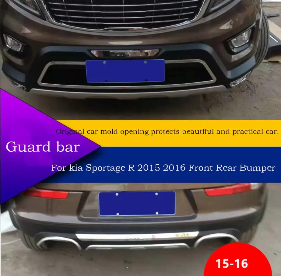 For Kia Sportage R 2015 2016 Front Rear Bumper Protector Guard Skid ...