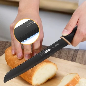 Rust-proof Bread Knife Stainless Steel Serrated Knife for Slicing ...
