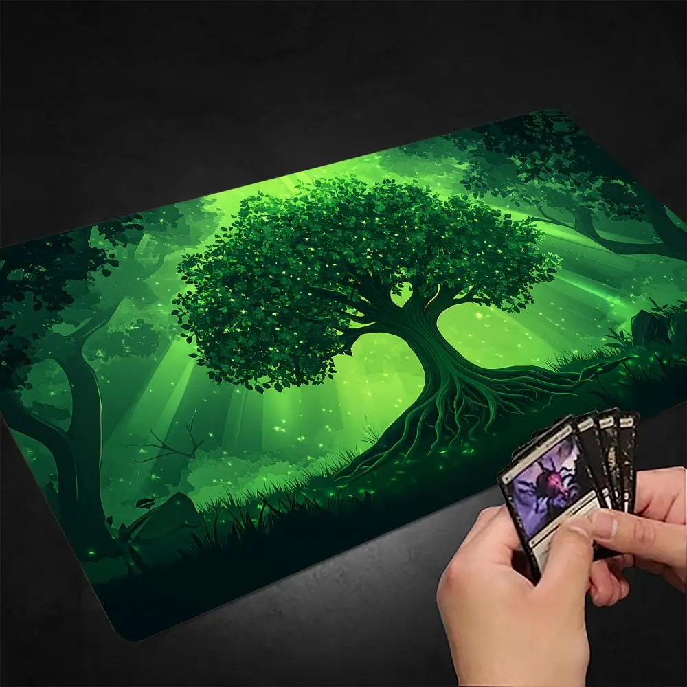 Fantasy Magic Forest Design MTG Playmat Magic Card Battle Mat Non-Slip ...