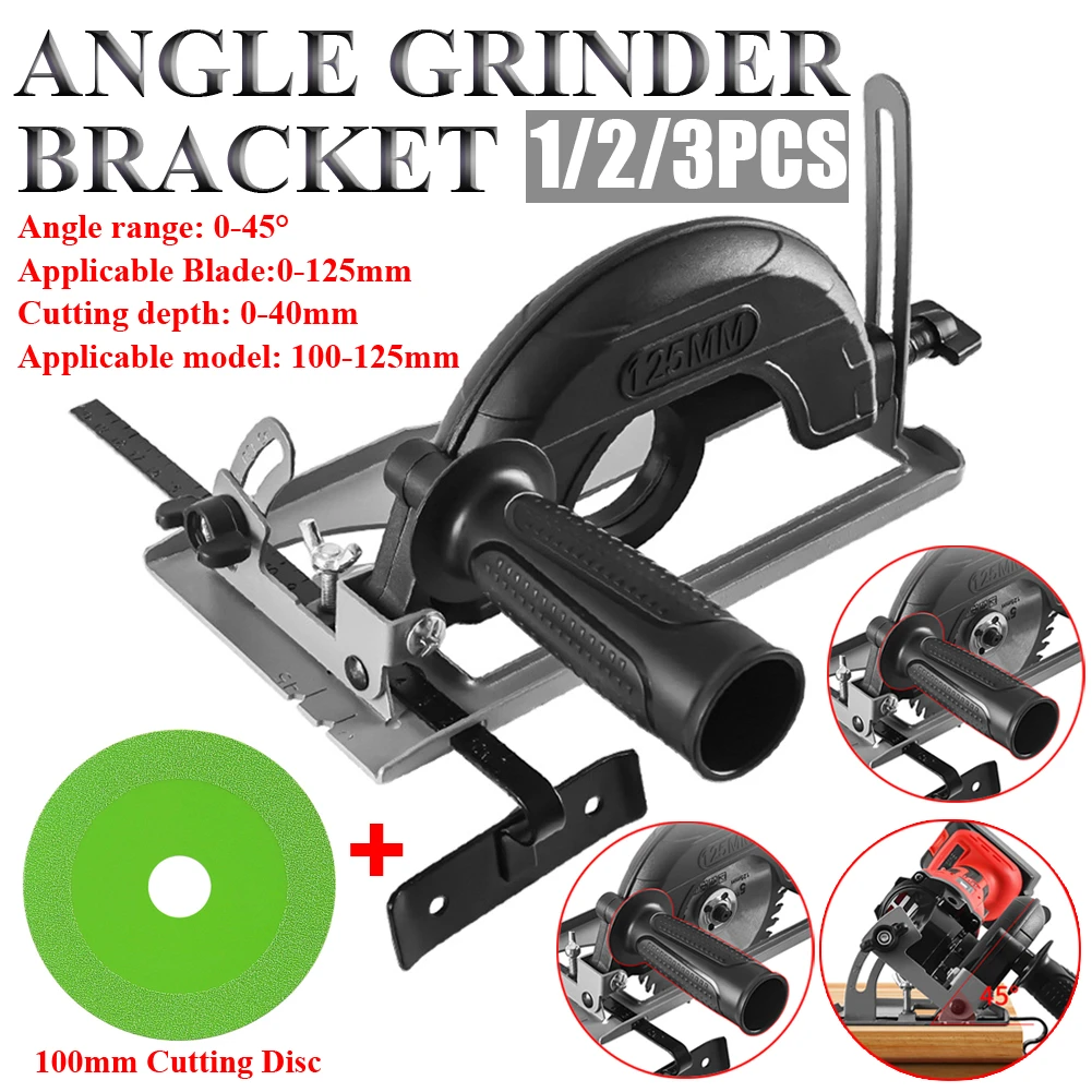 切断および研磨機用の切断サポート,45 ° 調整可能な切削工具,深さ100/115/125mm,角度付きグラインダー用| | - AliExpress