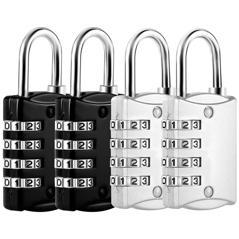 Combination-Locks-4-Digit-Lock-With-Metal-Code-Lock-Weatherproof ...