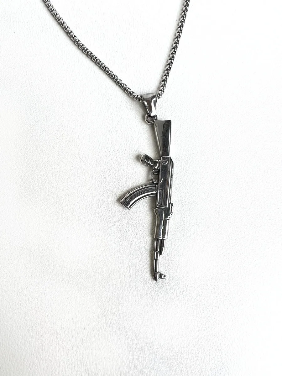 New-AK47-Gun-Long-Men-Necklaces-Pendants-Chain-Punk-Trendy-For ...