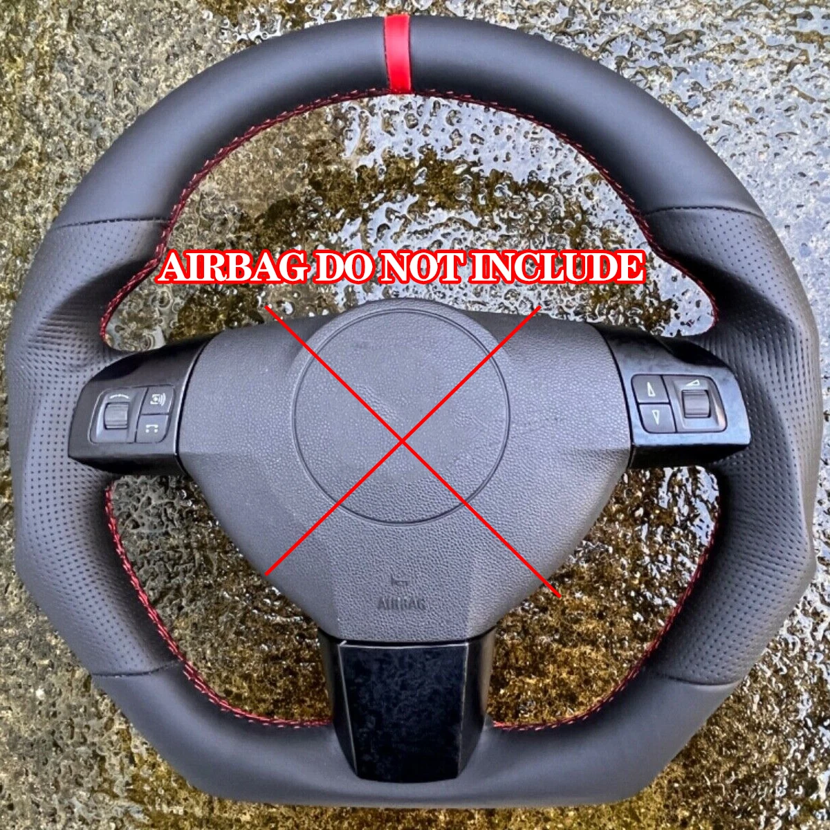 FOR-Opel-Astra-H-VXR-OPC-GTC-Vectra-C-Custom-Made-Flat-Bottom-Steering ...