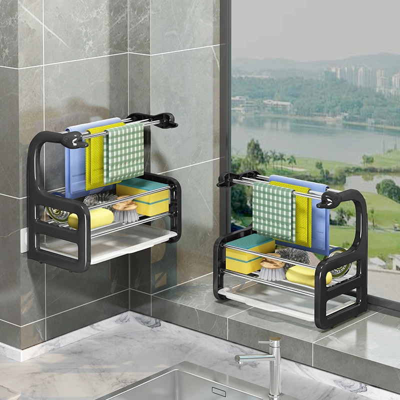 Organizer Kitchen Storage Hanging | Sponge Holder Kitchen Organizer ...