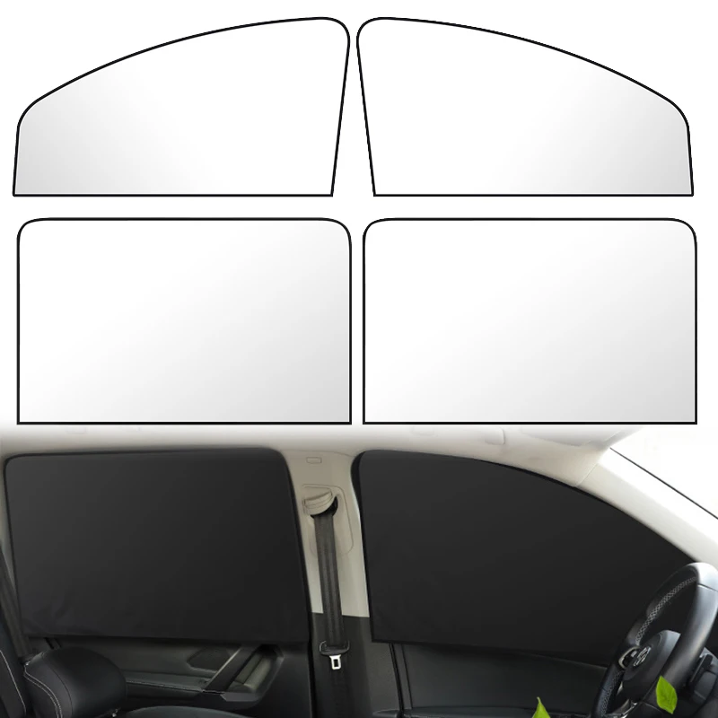 Magnetic Car Window Sunshade Cover 1/4Pcs UV Protection Mesh Sun Shade ...