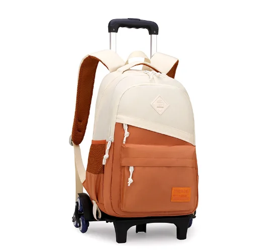 Tas Sekolah Troli Ransel Bergulir Ransel Roda Laptop dengan Roda untuk ...