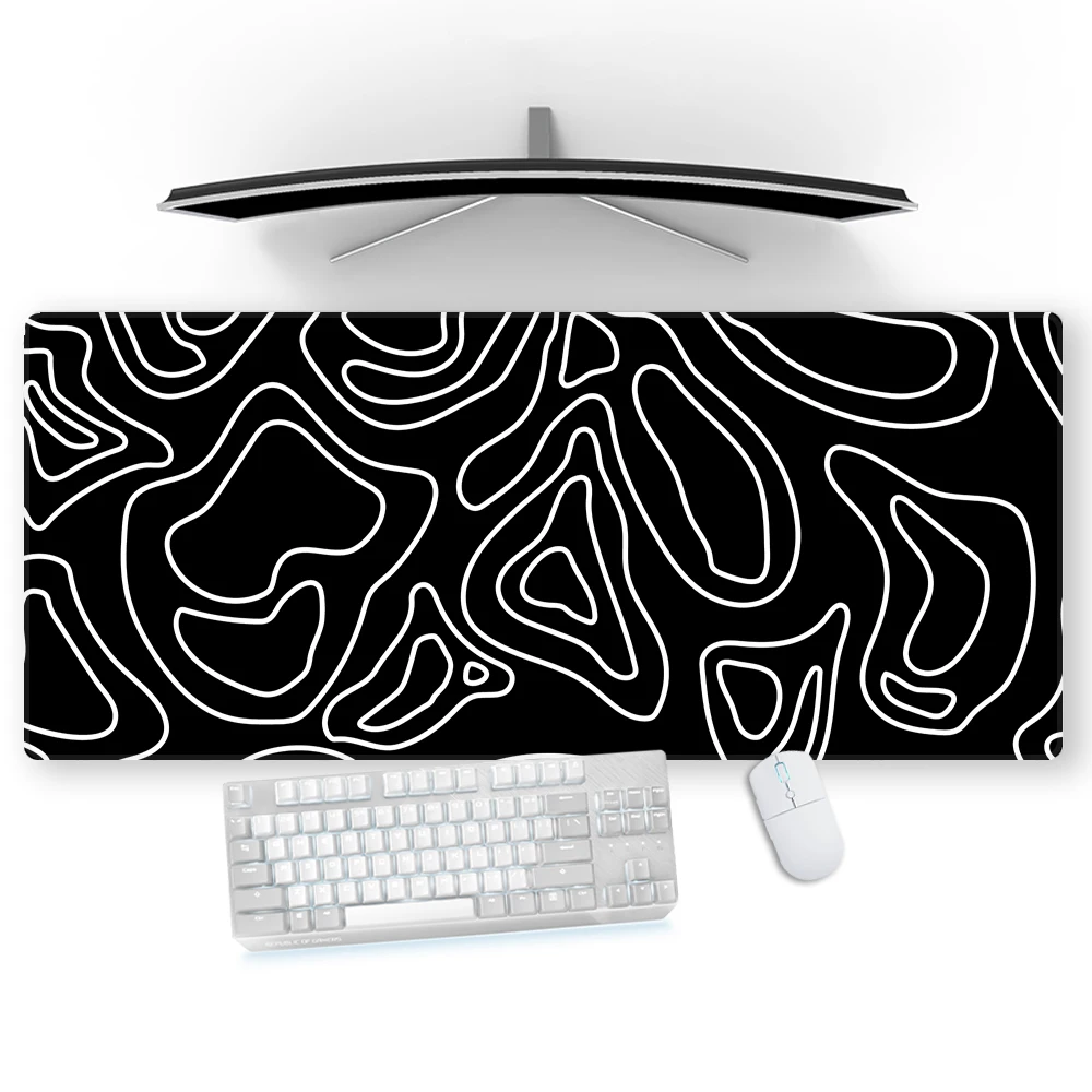 Alfombrilla de ratón Xxl de 1200x600, Alfombrilla negra líquida, grande ...