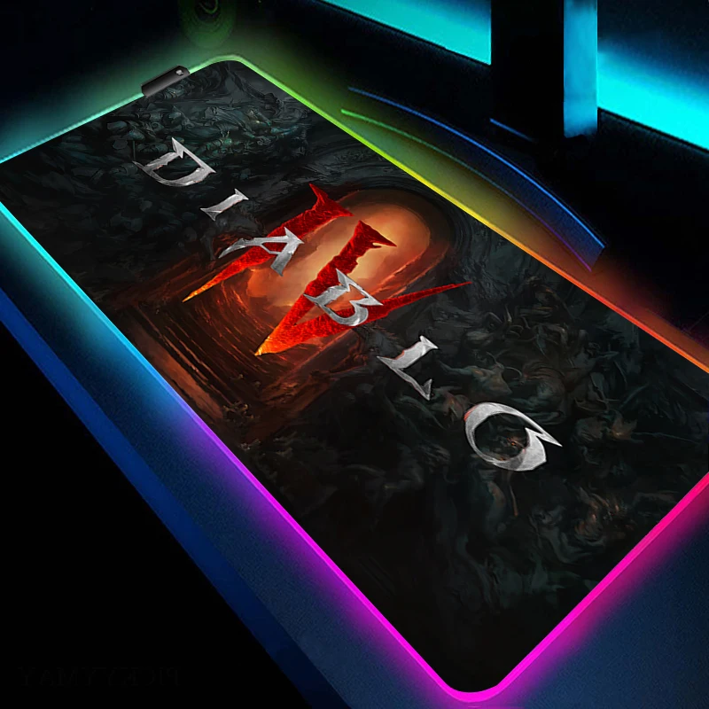 RGB-Gaming-Mouse-Pad-Diablo-4-Game-Rubber-Mouse-Mat-With-Backlit-LED ...