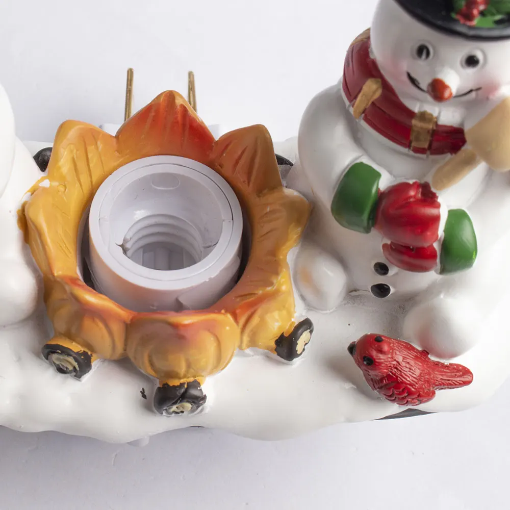 Snowman Campfire Flickering Night Light - Homlays