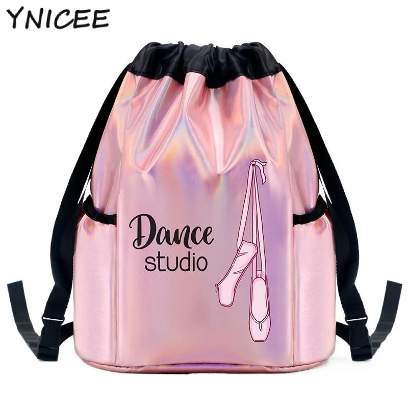 Girls-Laser-Shiny-Ballet-Dance-Bags-Kids-Training-Shoulder-Gym-Backpack ...