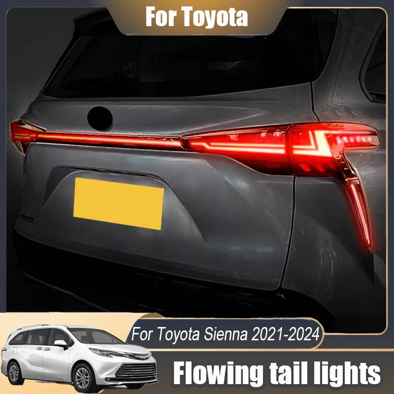 For Toyota Sienna 2021 2024 Full width sequential LED taillights ...