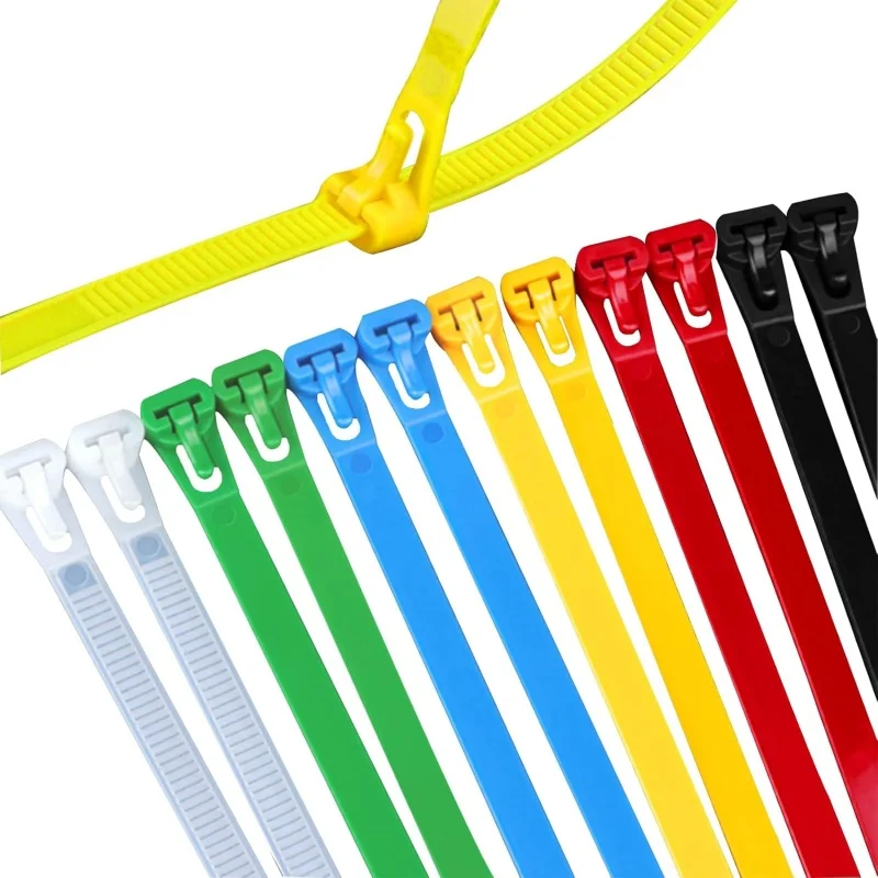 Release Cable Zipper Zip Ties Adjustable and Reusable Nylon Zip Ties ...