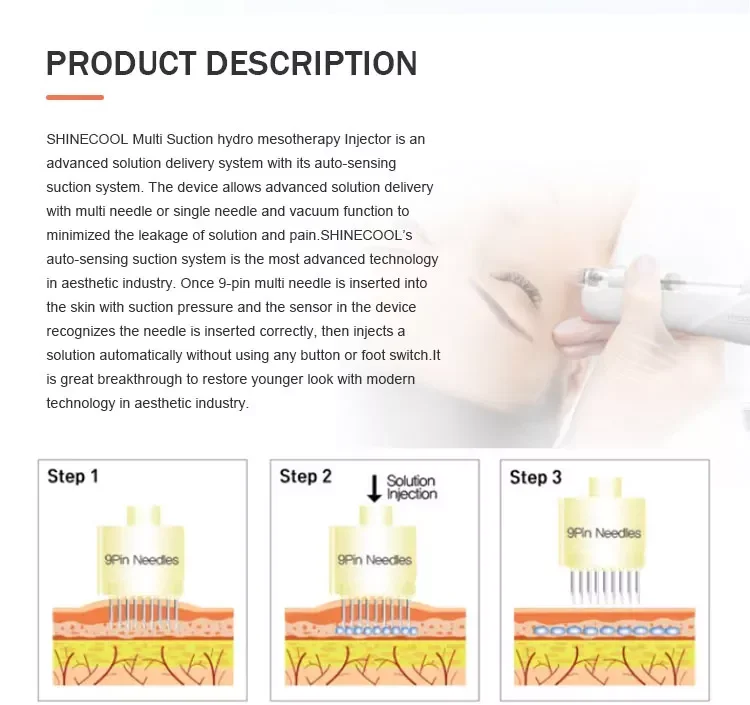 Multi Suction Injector Mesotherapy Micro 9 Needles PRP Injection Meso ...
