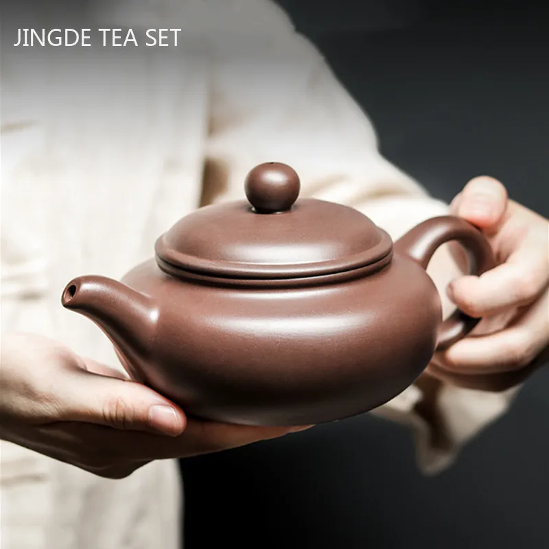 Chinese-Yixing-Purple-Clay-Teapot-Large-capacity-Antique-Pot-Handmade ...