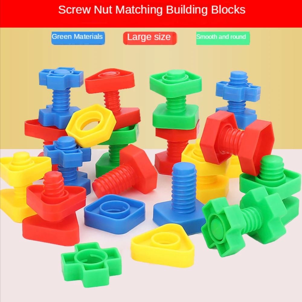 Nut-Plastic-Pairing-Assembly-Inserting-Blocks-Screws-Building-Block ...