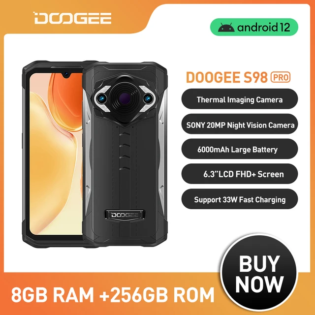 DOOGEE S98 Pro 8GB+256GB Cellphone 15W Wireless Charging IP68/69 ...