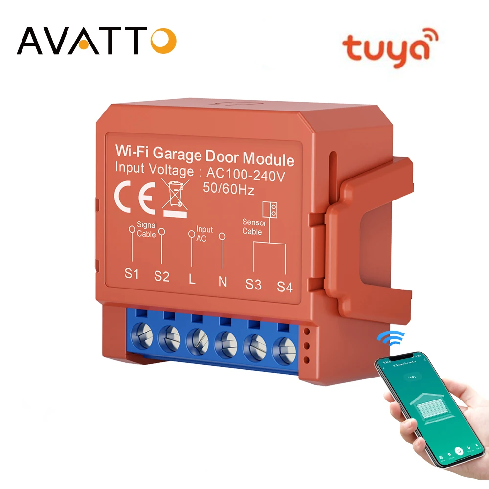 AVATTO-Tuya-WiFi-Garage-Door-Receiver-Universal-Smart-Relay-RF-Control-Module-Work-With-Alexa ...