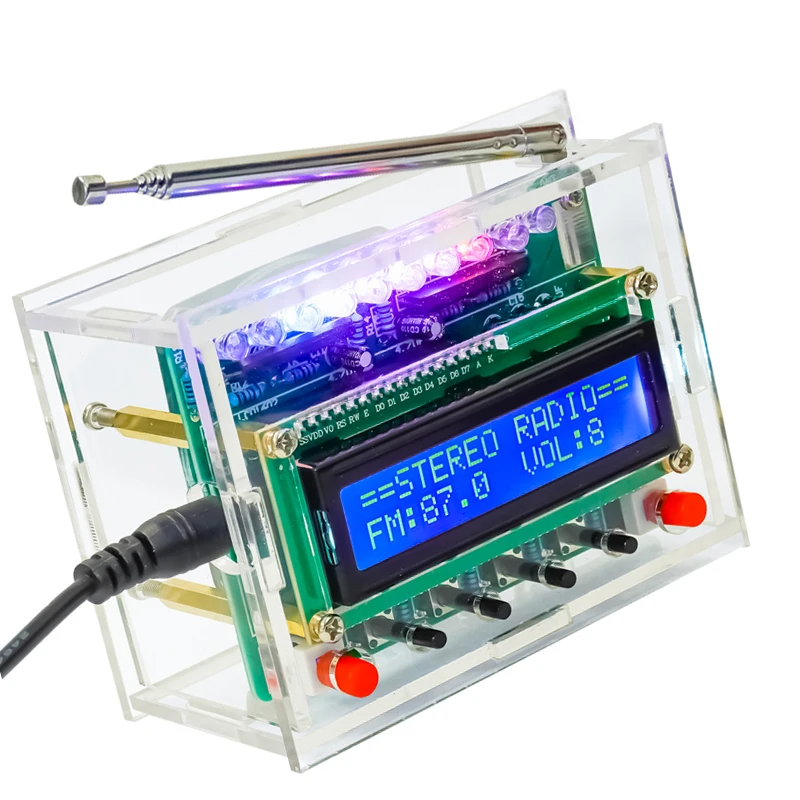 DIY-FM-Radio-Electronic-Kit-RDA5807-PCB-Soldering-Project-Practice ...