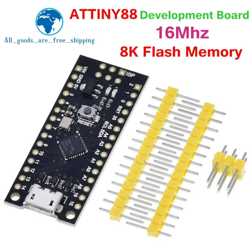 ATTINY88 micro development board 16Mhz /Digispark ATTINY85 Upgraded /NANO V3.0 ATmega328 ...