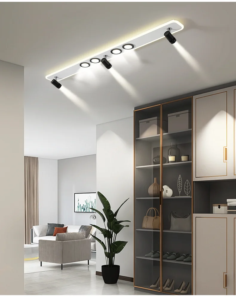 No Main Light Living Room Chandeliers Track Spotlight Surface ...