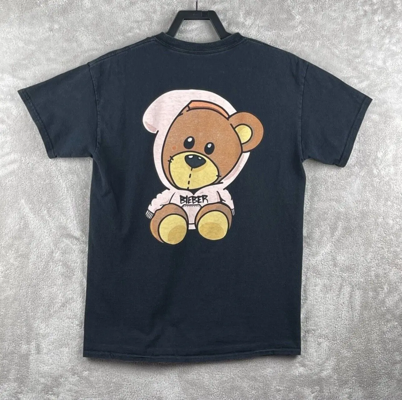 T-shirt noir Justin Bieber Teddy Bear, tailles moyennes - AliExpress ...