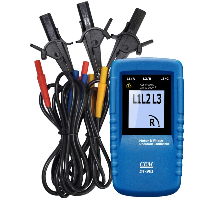 DT-901 phase indicator Three-phase electric power phase detector phase ...