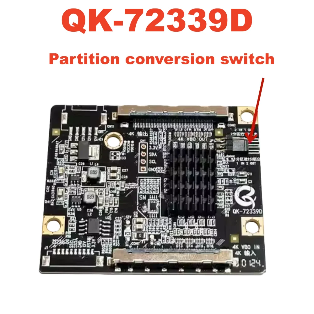 TV Screen Adapter Board QK-72339D 4K To 4K Screen Replacement Patition ...