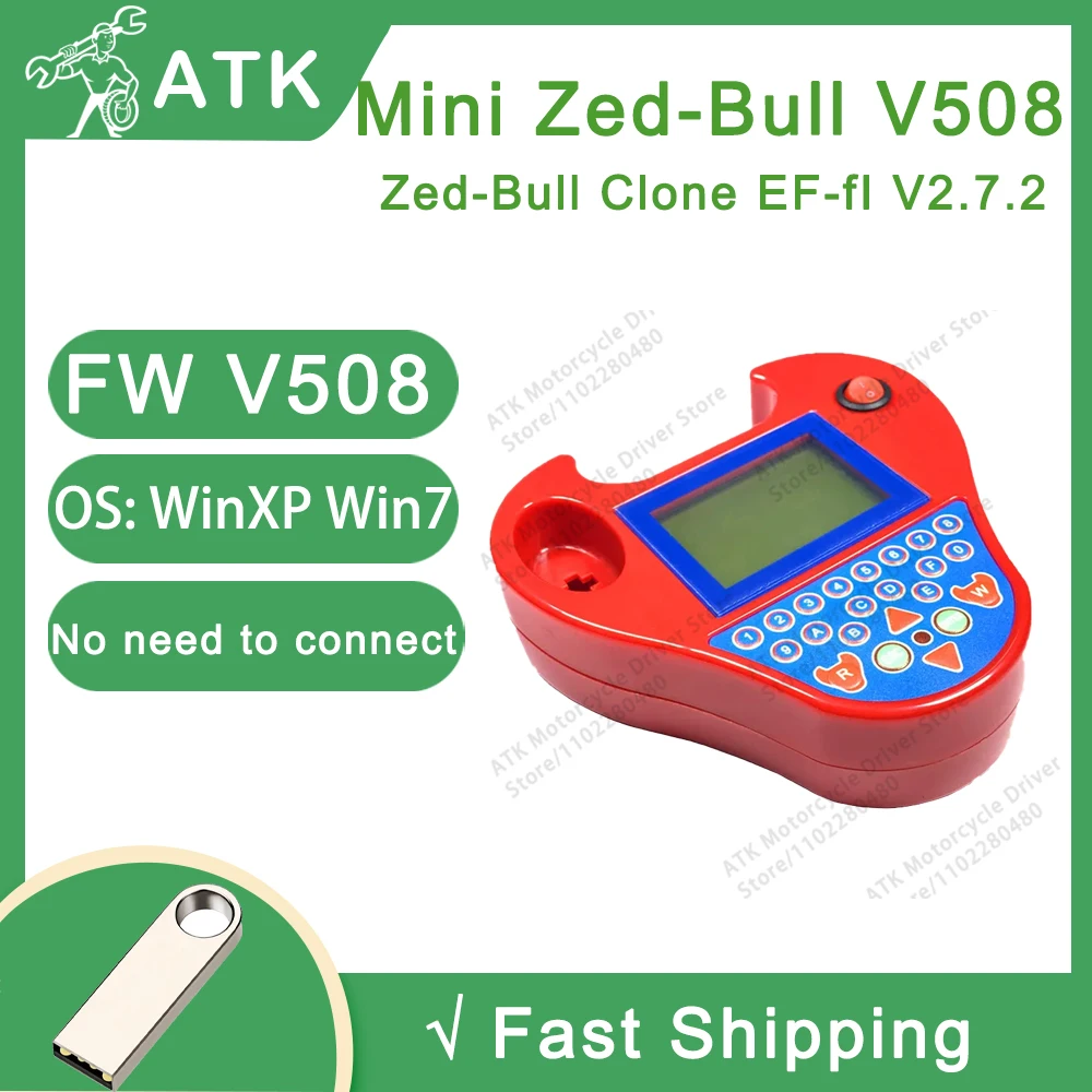 Hot-selling-Mini-Zed-Bull-V508-Red-Car-Anti-theft-System-Generate-Transponder-Hitag2-Transponder ...