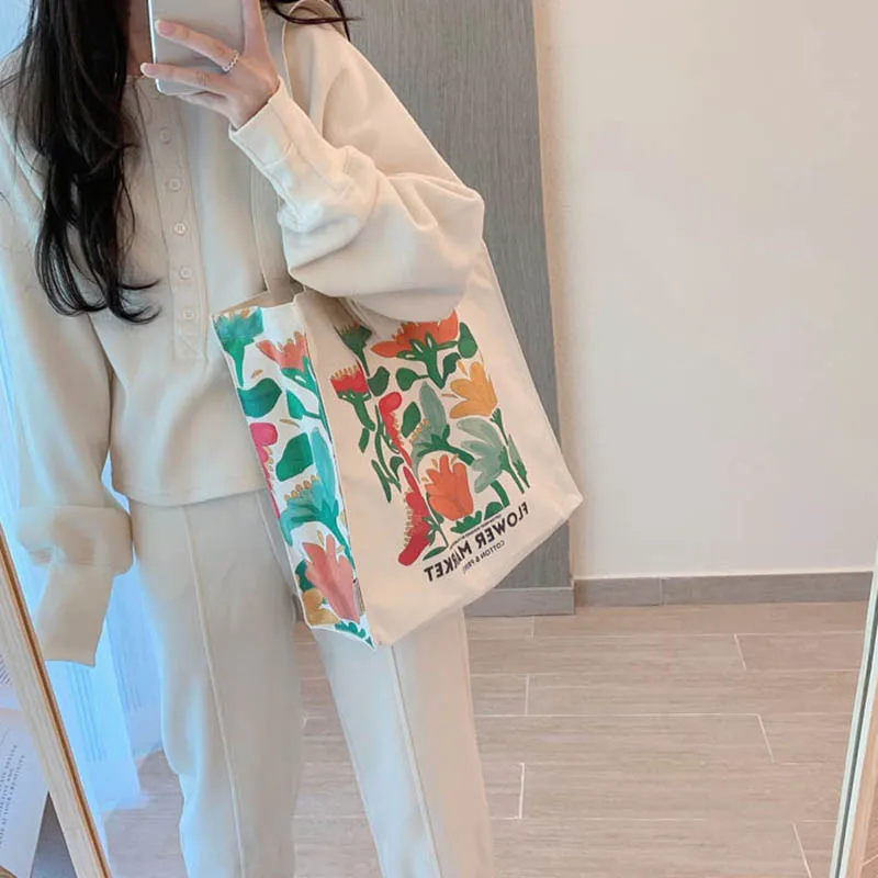 Poetry-Lifestly-tulips-Vintage-Classic-Pattern-Thick-Cotton-Canvas-Bag ...