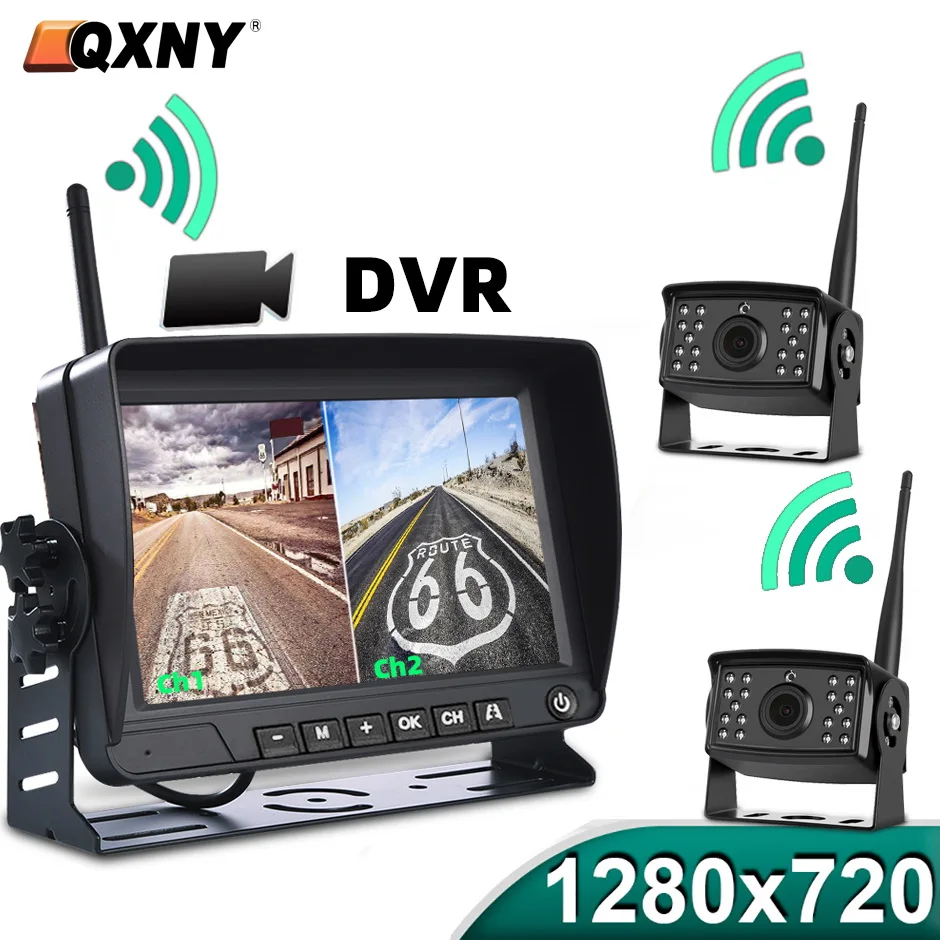 Night-Vision-Wireless-Backup-Rear-Camera-WIFI-Reverse-AHD-DVR-Recorder ...