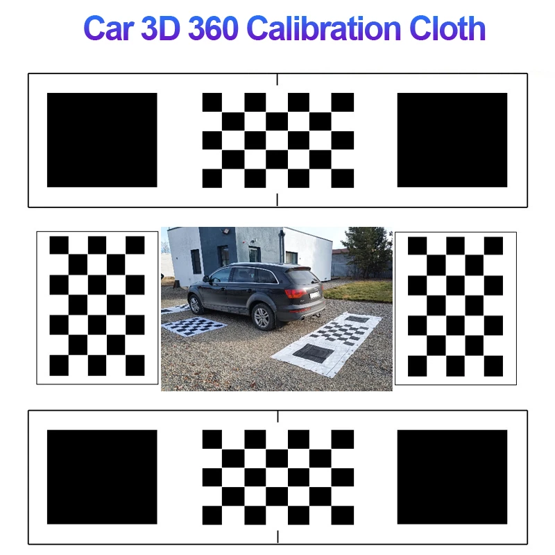 Car 360 Panoramic System Camera Calibration Clothes 2/4 Pcs Standard Debugging 440*120cm 3d Bird ...