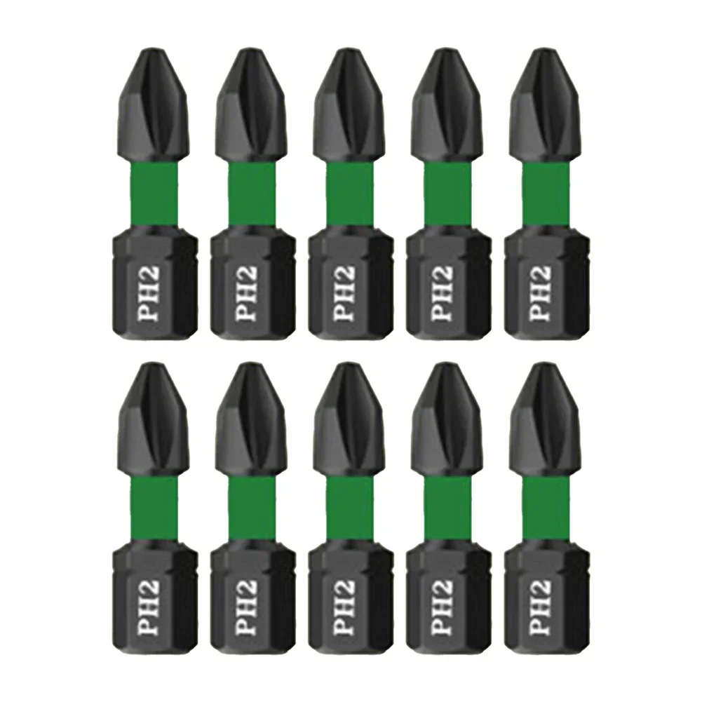 10pcs-25mm-Screwdriver-Bit-Set-Non-Slip-PH2-Magnetic-Batch-Head-Cross ...
