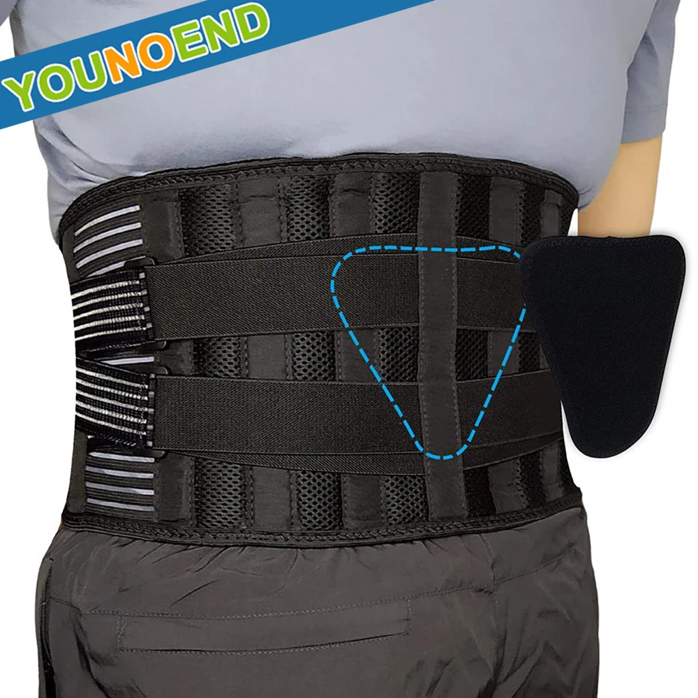 Adjustable-Back-Brace-Breathable-Lumbar-Support-Belt-with-Lumbar-Pad ...