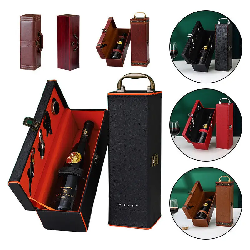 High-Quality-PU-Leather-Wine-Bottle-Box-Home-Storage-Organizer-Wine ...