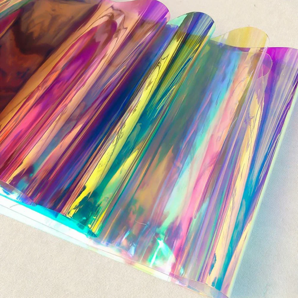 4-Rolls-Iridescent-Cellophane-Paper-Window-Dichroic-Film-Holographic ...