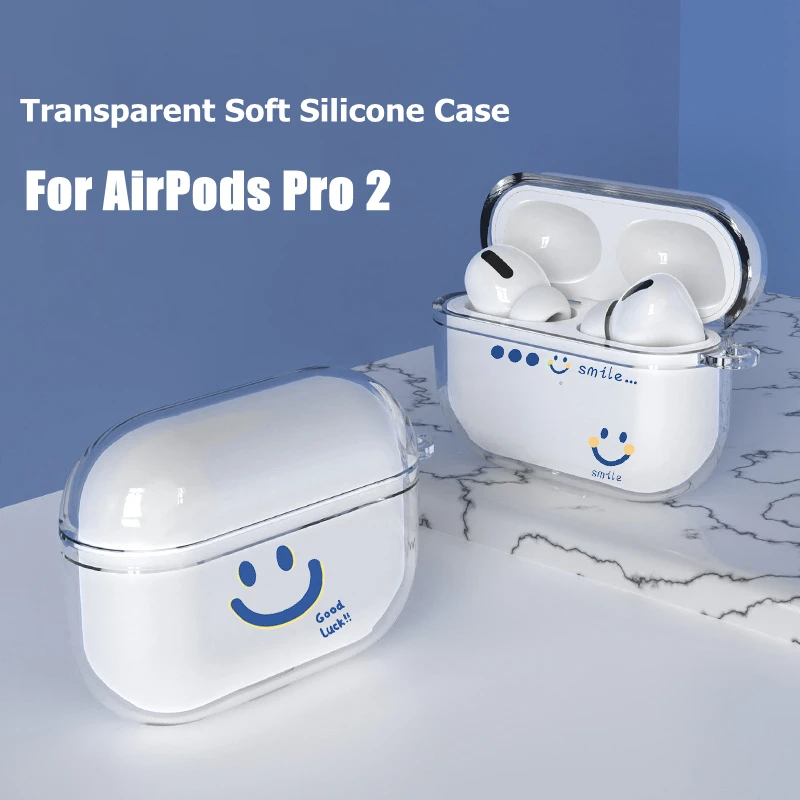 Soft Silicone Case for AirPods Pro 2 3 1 Case Clear Transparent Cover ...