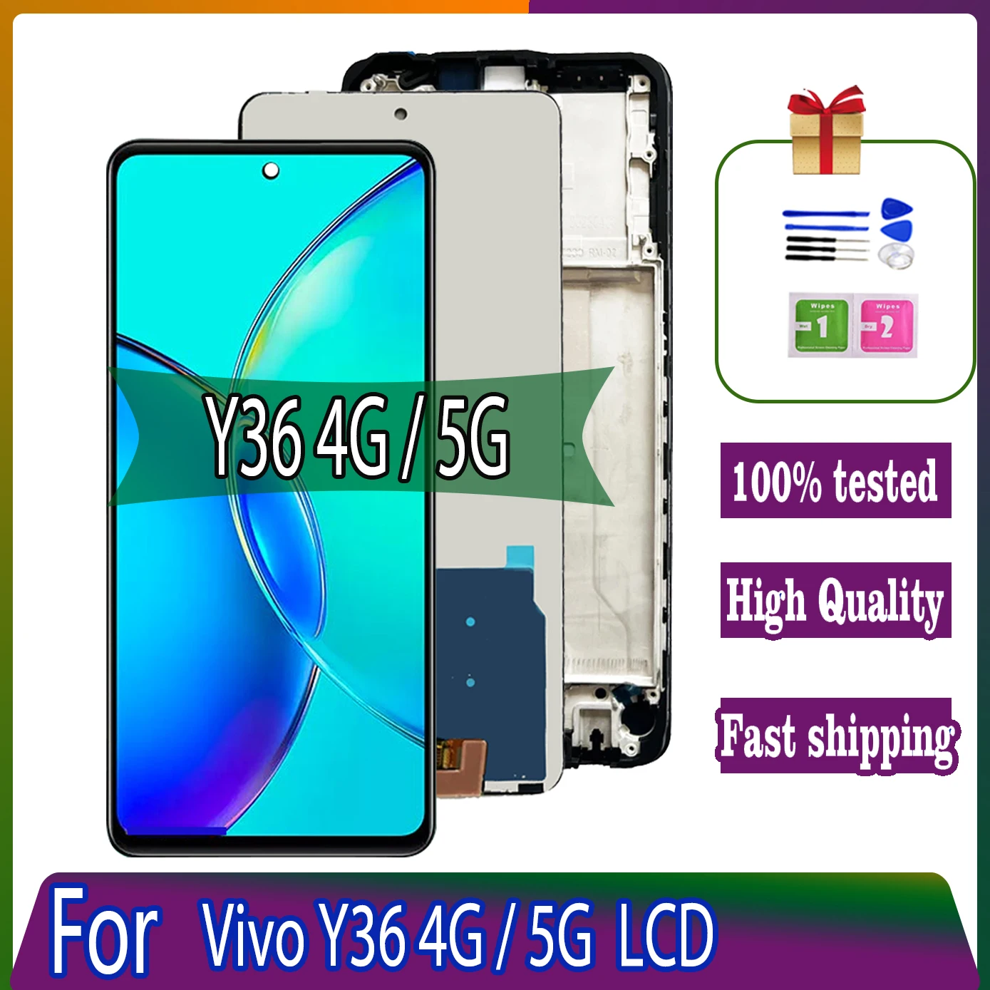 Pantalla-t-ctil-Lcd-de-6-64-pulgadas-para-Vivo-Y36-4G-V2247-piezas-de ...