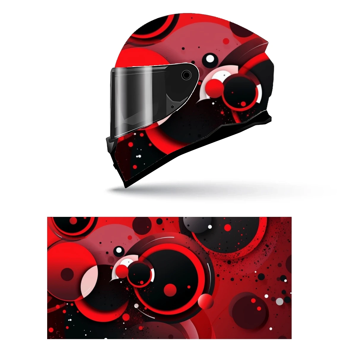 Shiny-Geometric-Shape-Full-Helmet-Wrap-Sticker-Motorcycle-Helmet-Racing ...