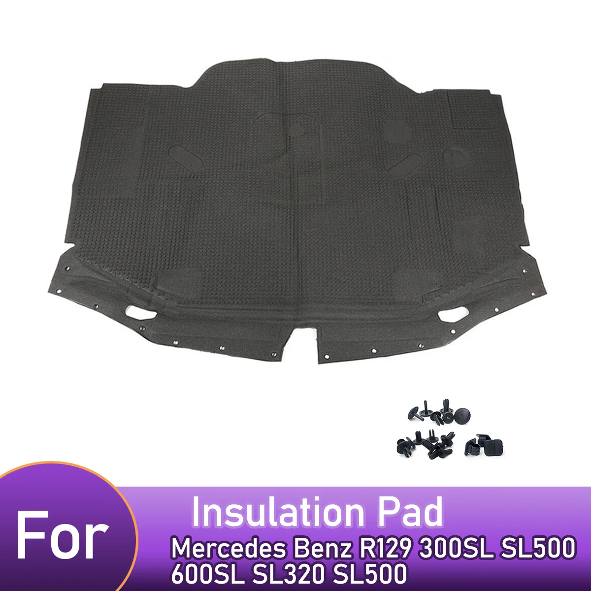 Front Engine Hood Insulation Pad Heat Sound Cotton Soundproof Mat Cover ...