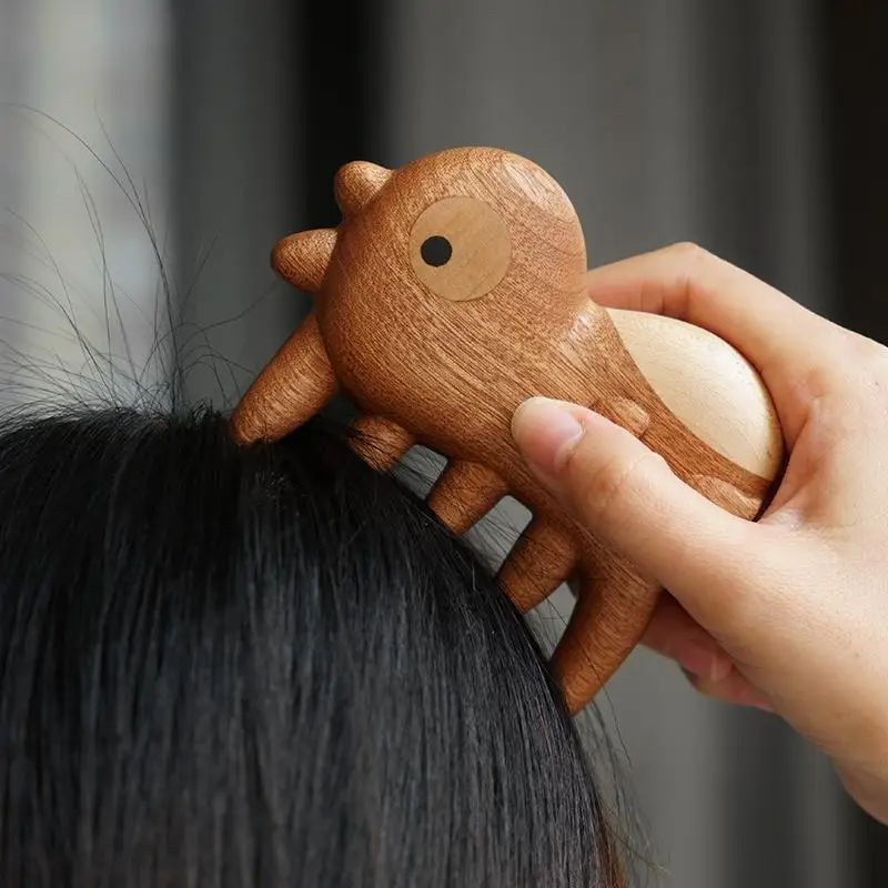 Japanese Cartoon Dinosaur Shaped Wooden Comb: A Practical and Artistic ...